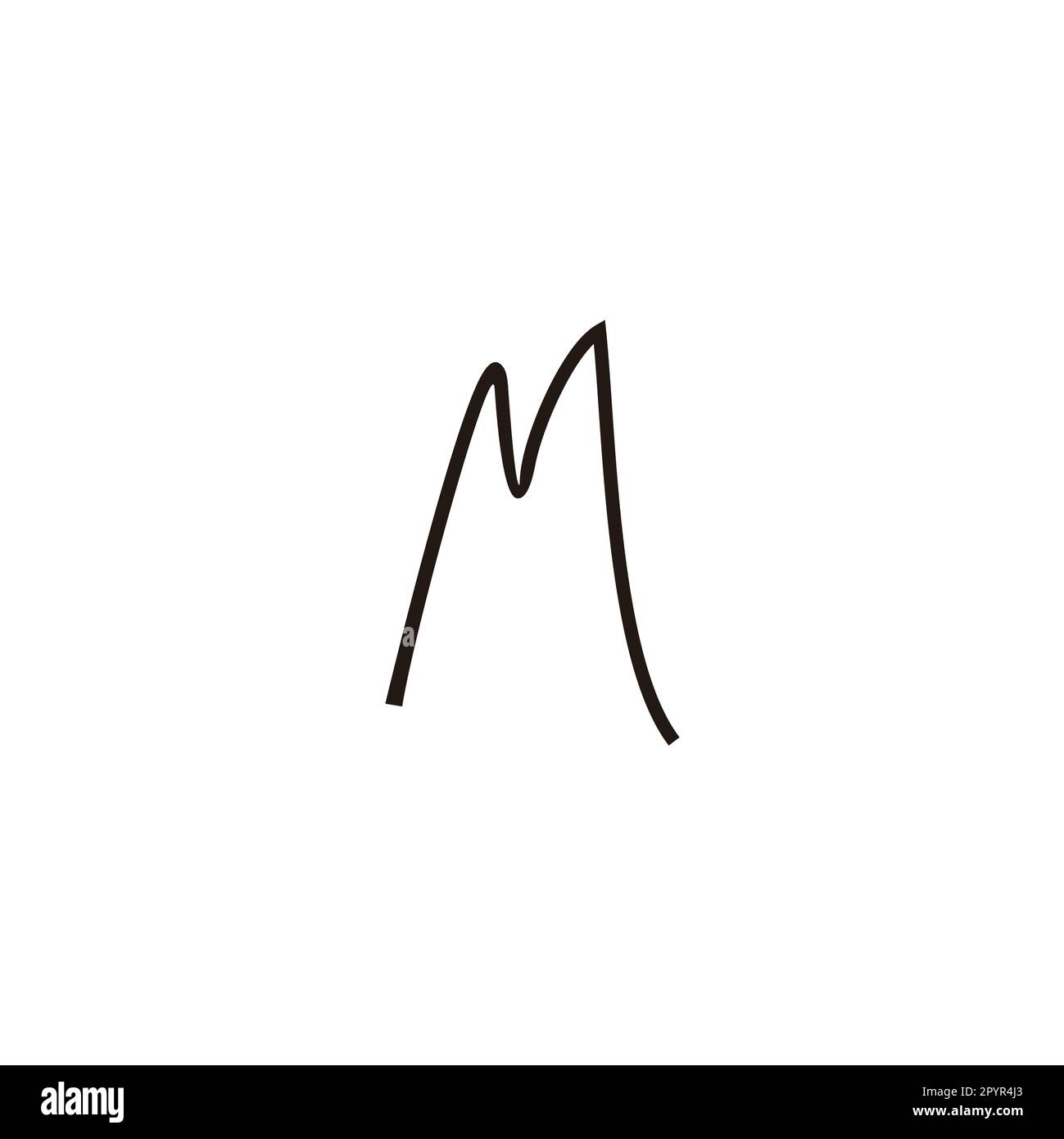 Letter M line geometric symbol simple logo vector Stock Vector Image ...