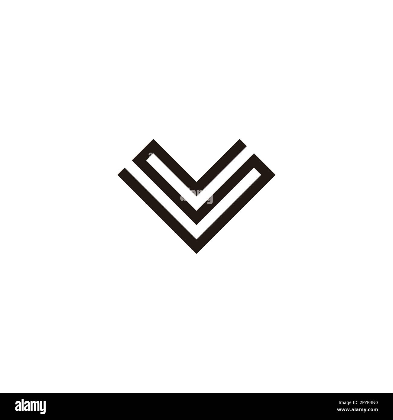 Letter S shape V geometric symbol simple logo vector Stock Vector Image ...