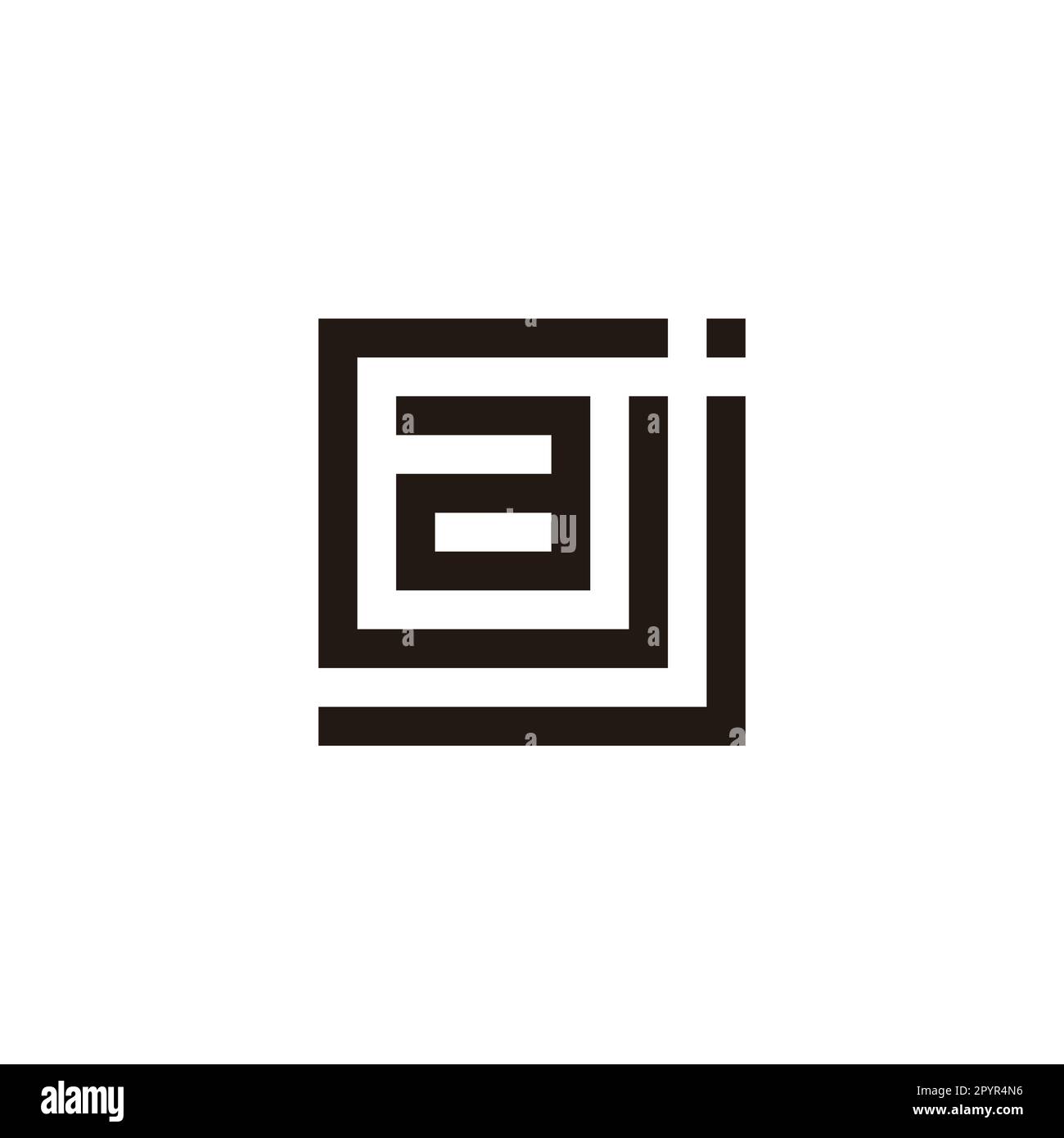 Letter j, G and a square geometric symbol simple logo vector Stock ...