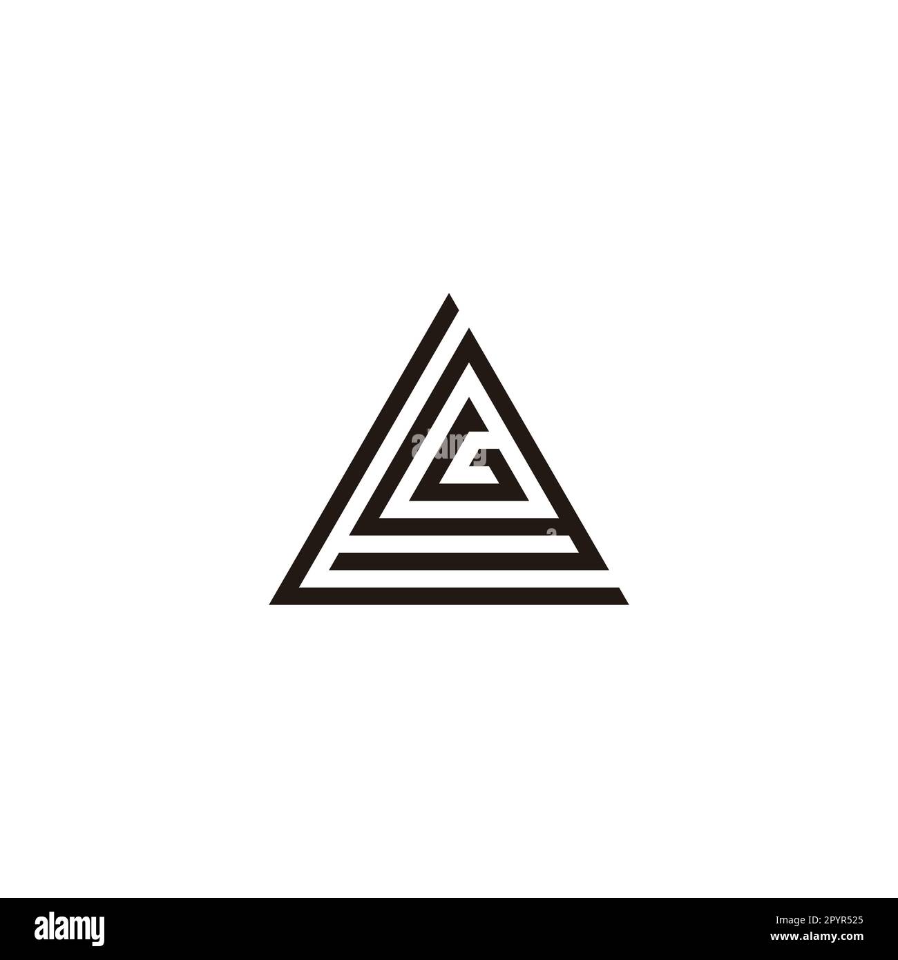 Letter L, G and g triangle geometric symbol simple logo vector Stock ...
