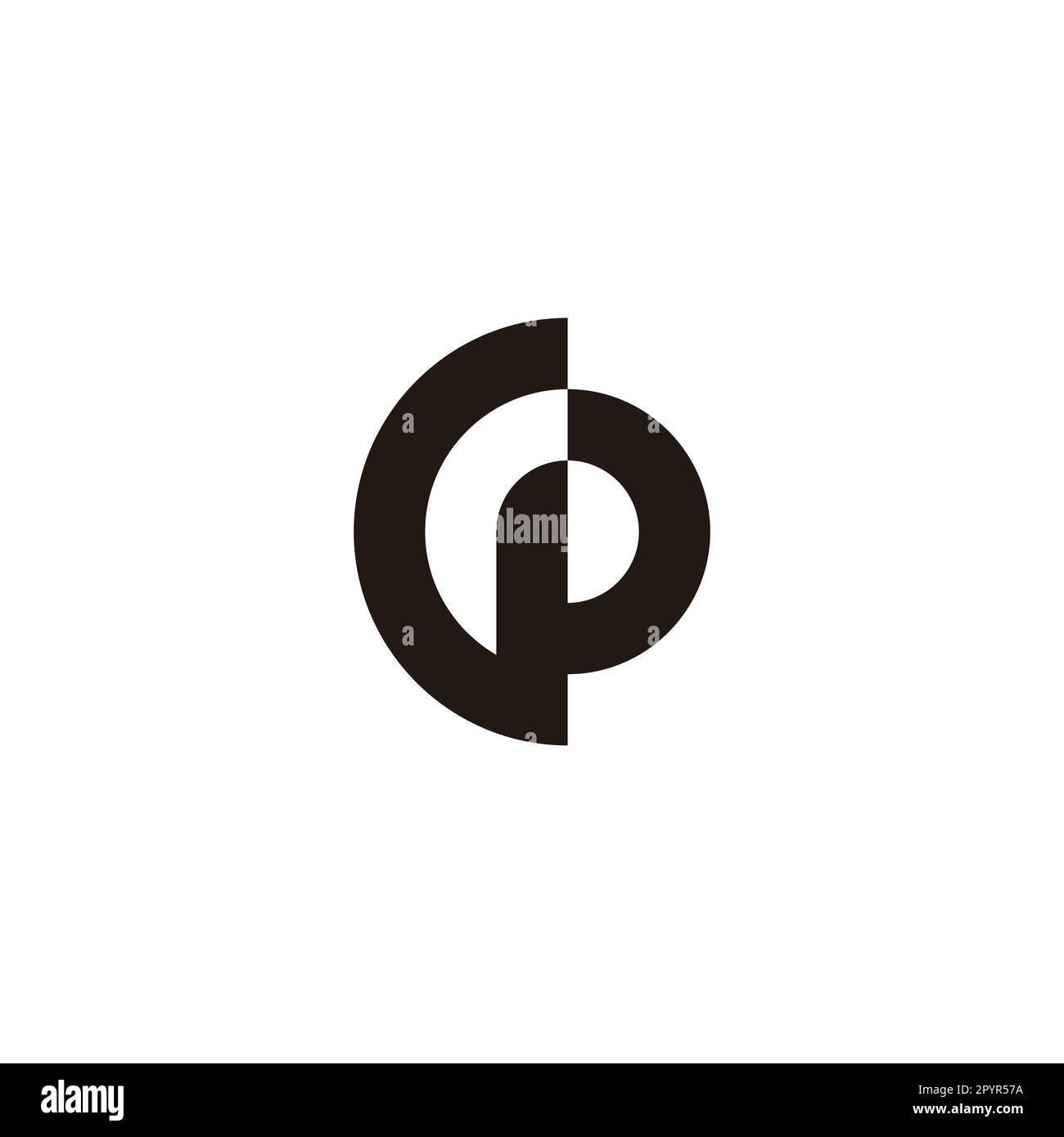 Letter GP unique geometric symbol simple logo vector Stock Vector Image ...