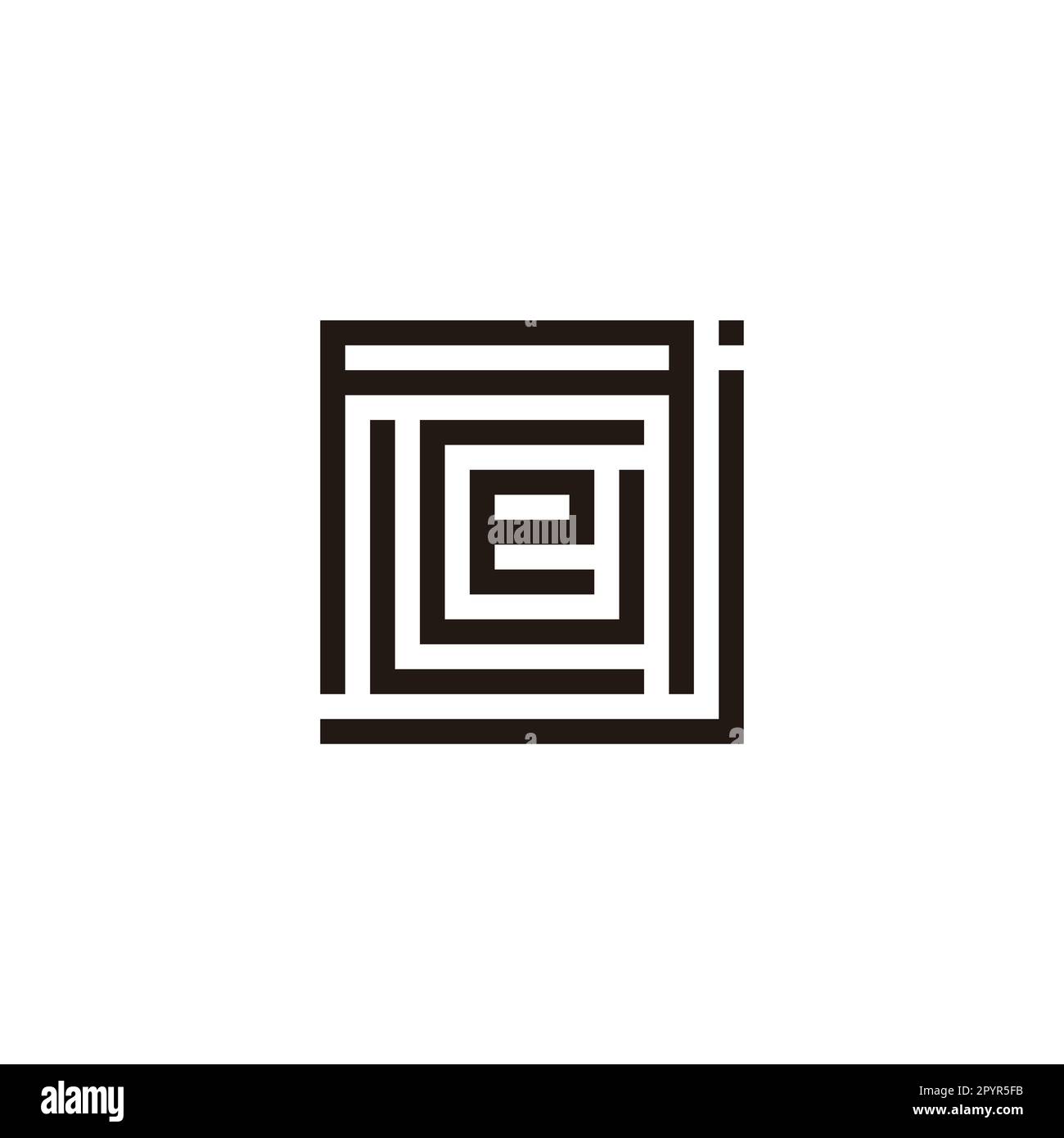 Letter J A L G And E Square Line Geometric Symbol Simple Logo Vector Stock Vector Image 
