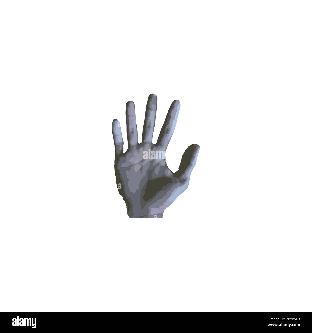 hand, illustration, real geometric symbol simple logo vector Stock ...