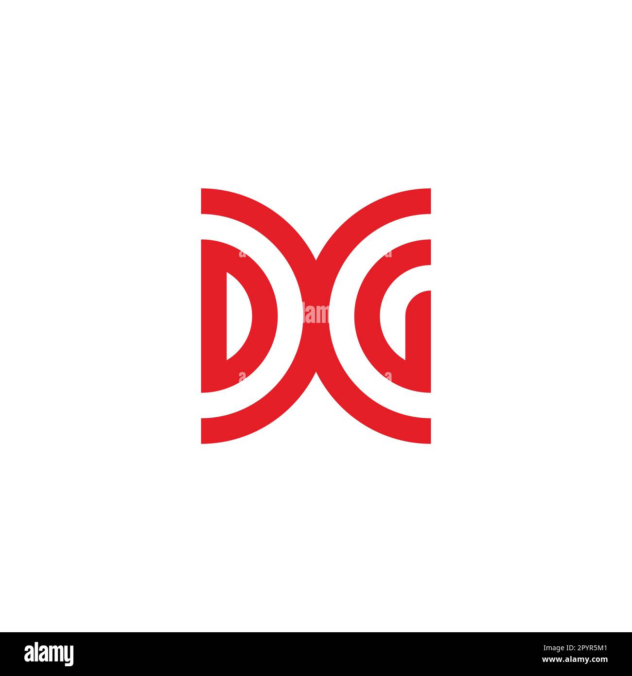 Letter D, X and G curve geometric symbol simple logo vector Stock ...