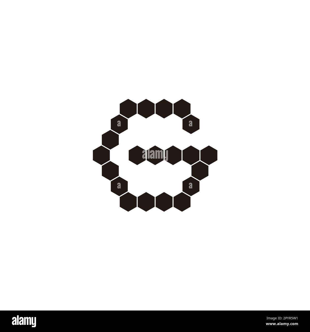 Letter G hexagons, hexagon geometric symbol simple logo vector Stock ...