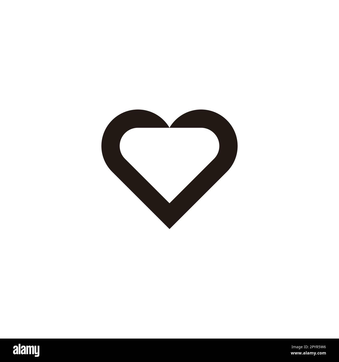 Diamond, heart geometric symbol simple logo vector Stock Vector Image ...