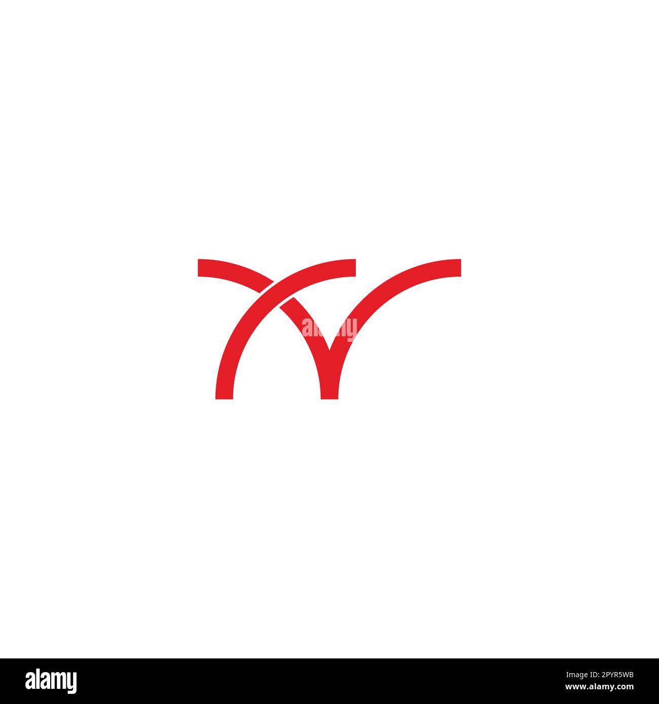 Letter r and v curve geometric symbol simple logo vector Stock Vector ...