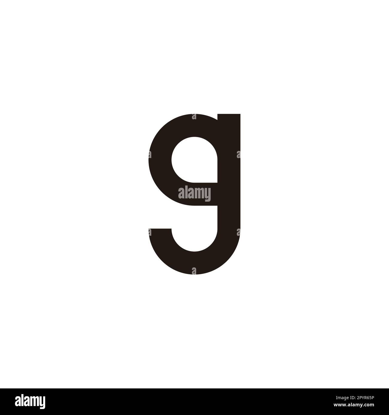 Letter g balloon, outline geometric symbol simple logo vector Stock ...