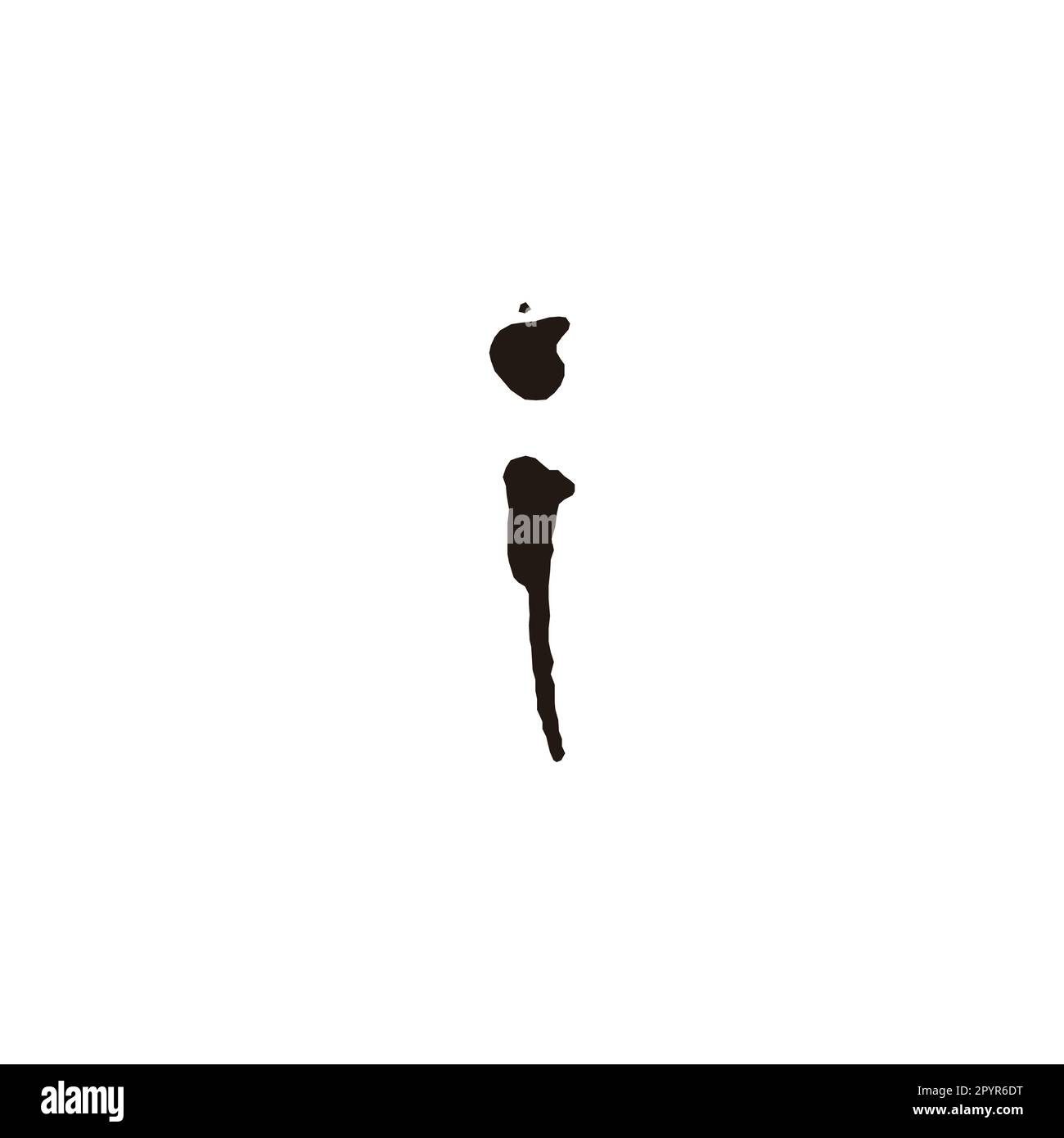 Letter i illustration, ink geometric symbol simple logo vector Stock ...