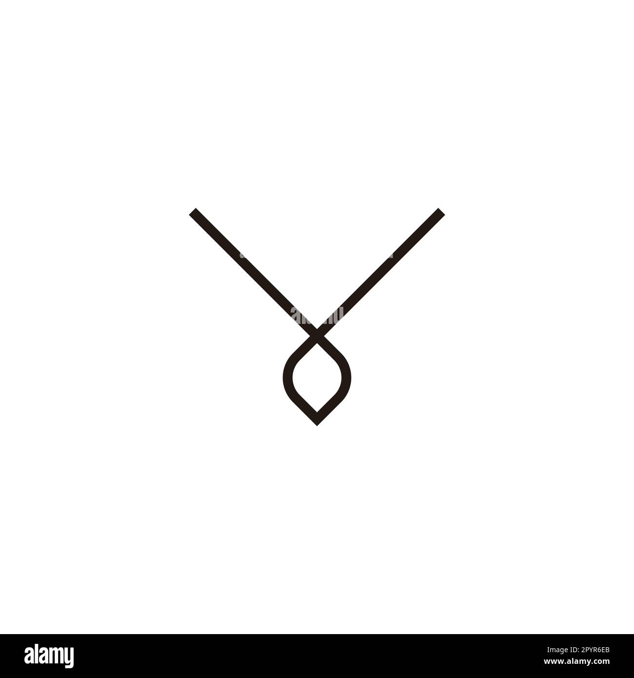 Letter V leaf, line geometric symbol simple logo vector Stock Vector ...