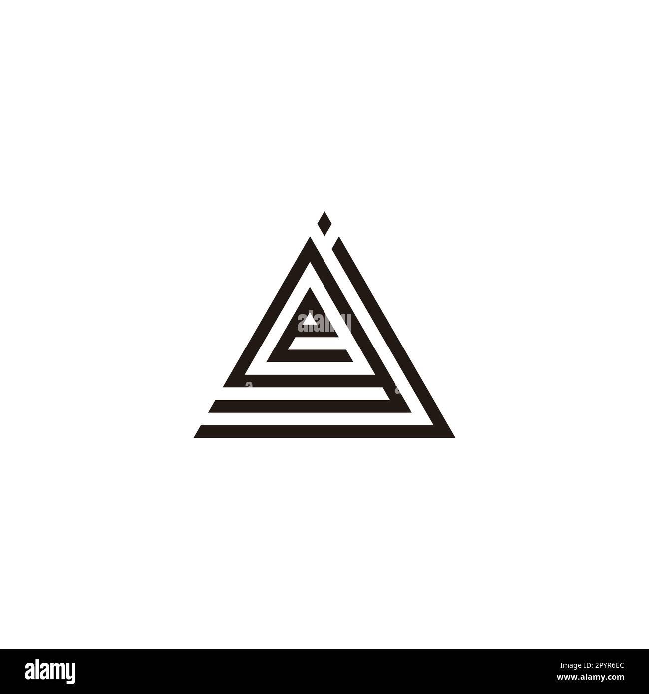 Letter j, g and e triangle geometric symbol simple logo vector Stock ...