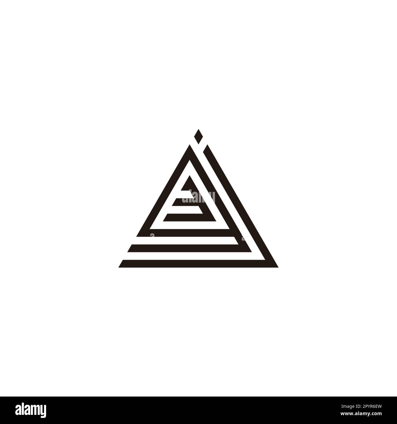 Number 3, letter g and j triangle geometric symbol simple logo vector ...