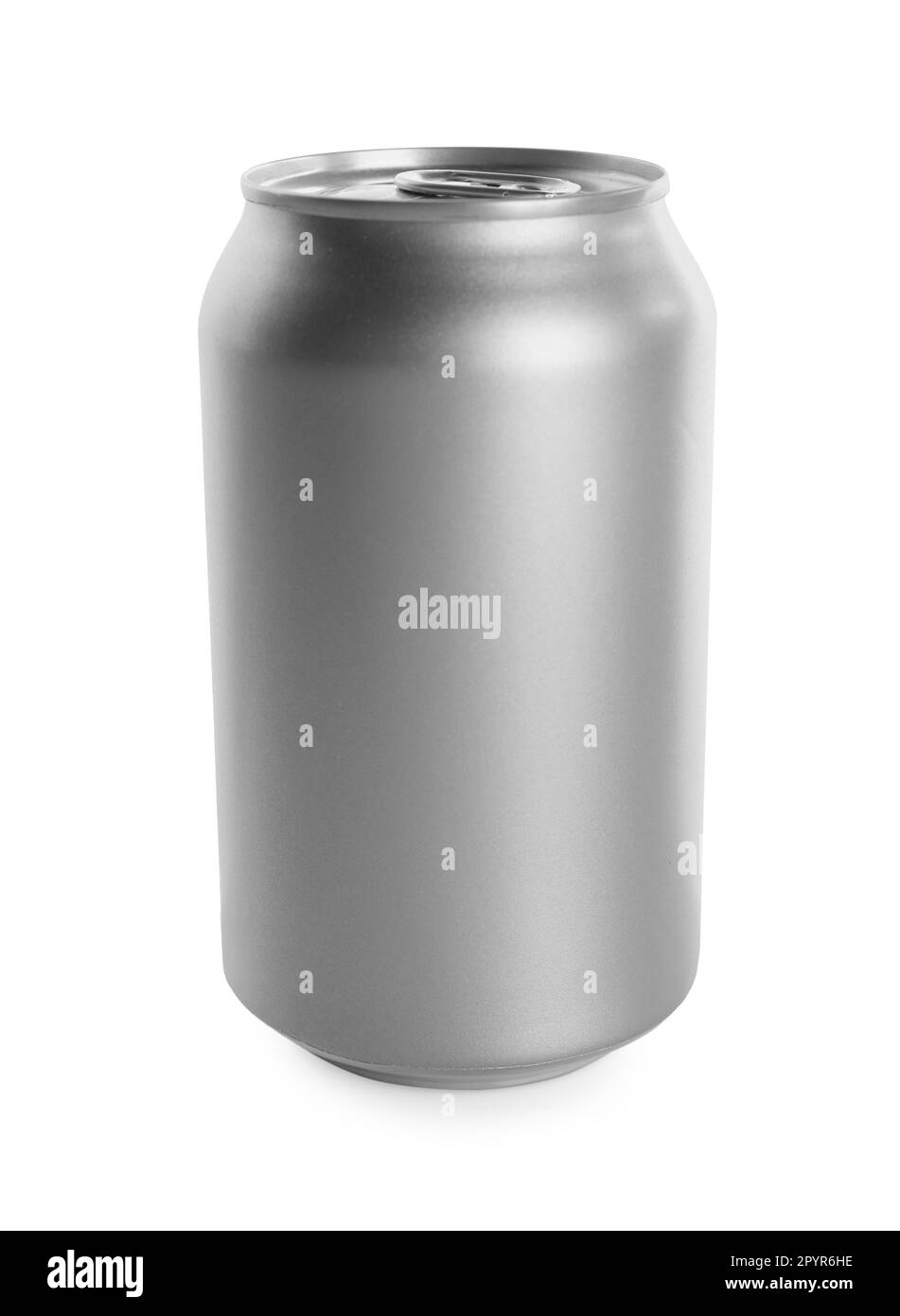 Silver can with beverage isolated on white. Mockup for design Stock ...