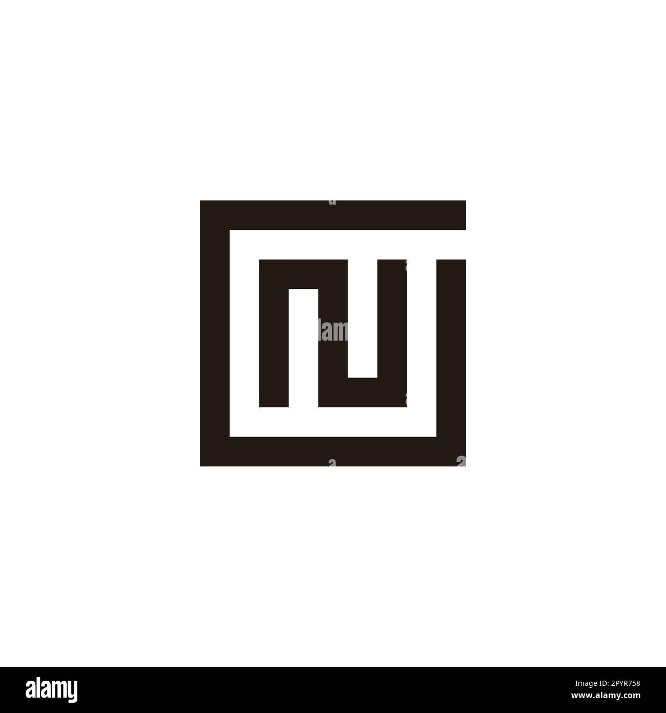 Letter N in G, square geometric symbol simple logo vector Stock Vector ...