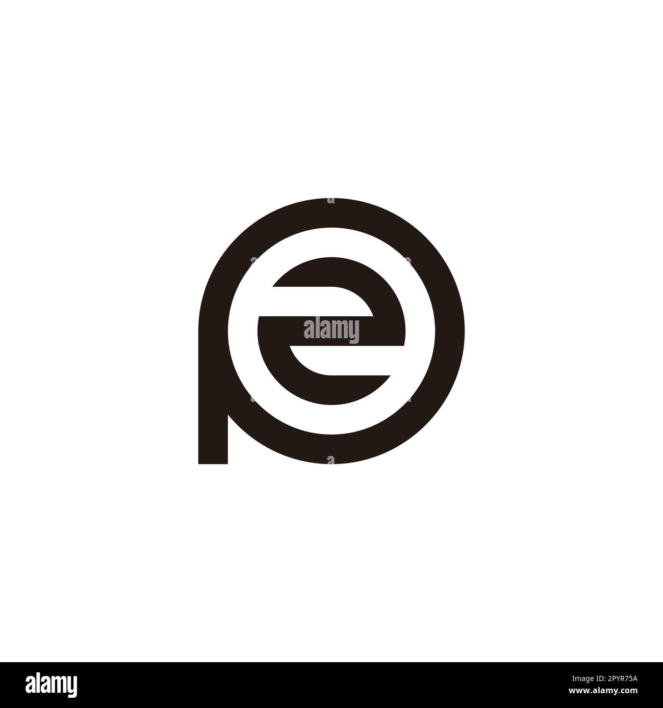 Letter 2 P circle geometric symbol simple logo vector Stock Vector ...