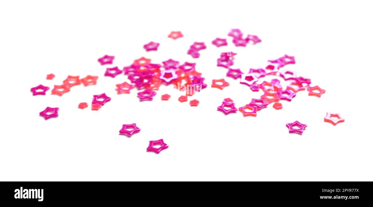 Pink glitter stars sparkling background Cut Out Stock Images & Pictures ...