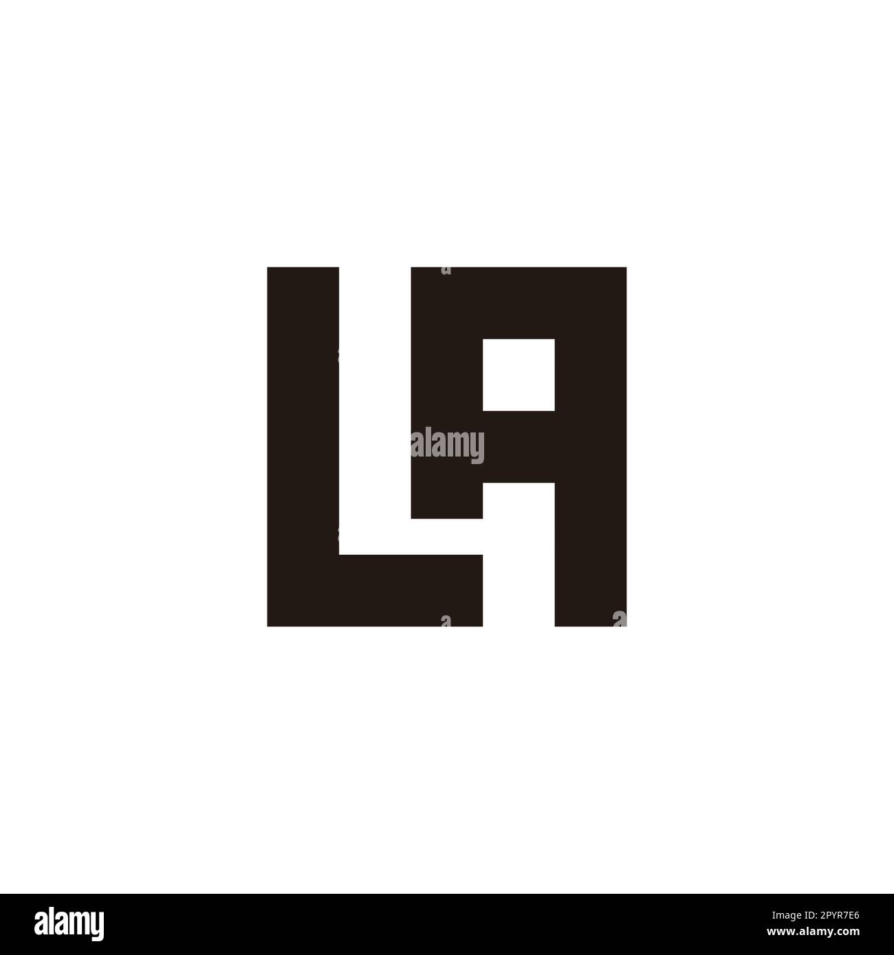 Letter LA square geometric symbol simple logo vector Stock Vector Image ...