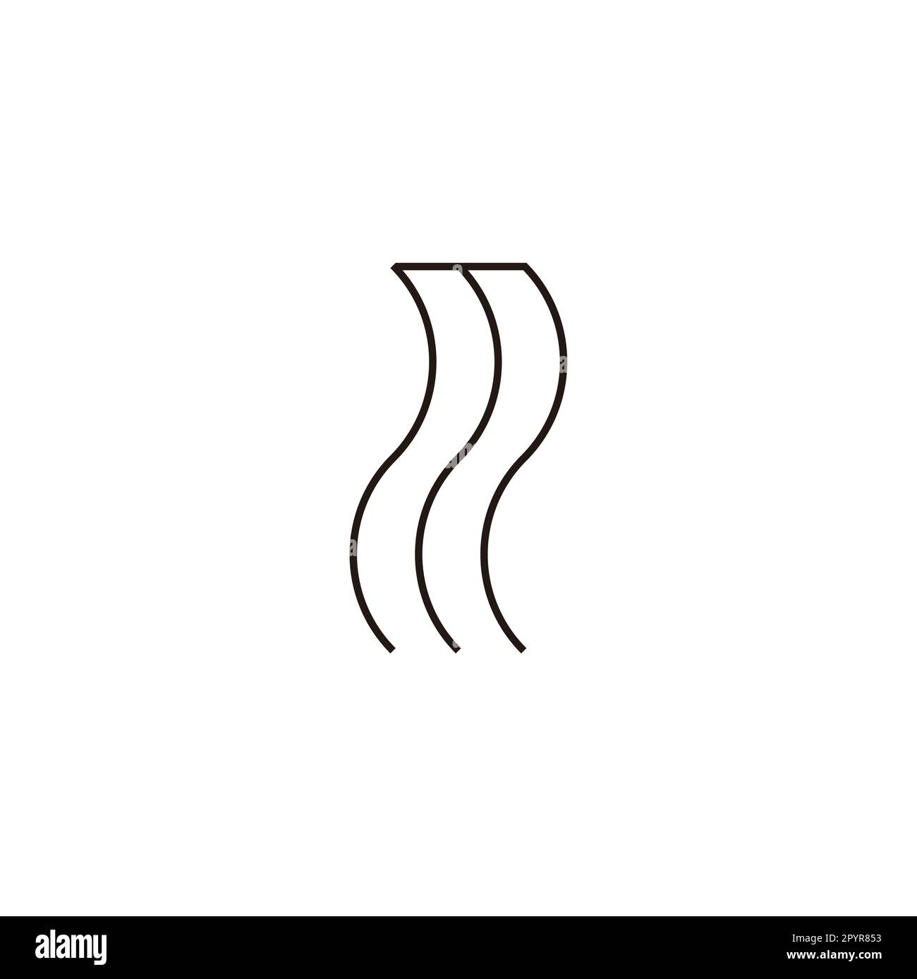 Letter M shaped 2, line geometric symbol simple logo vector Stock ...