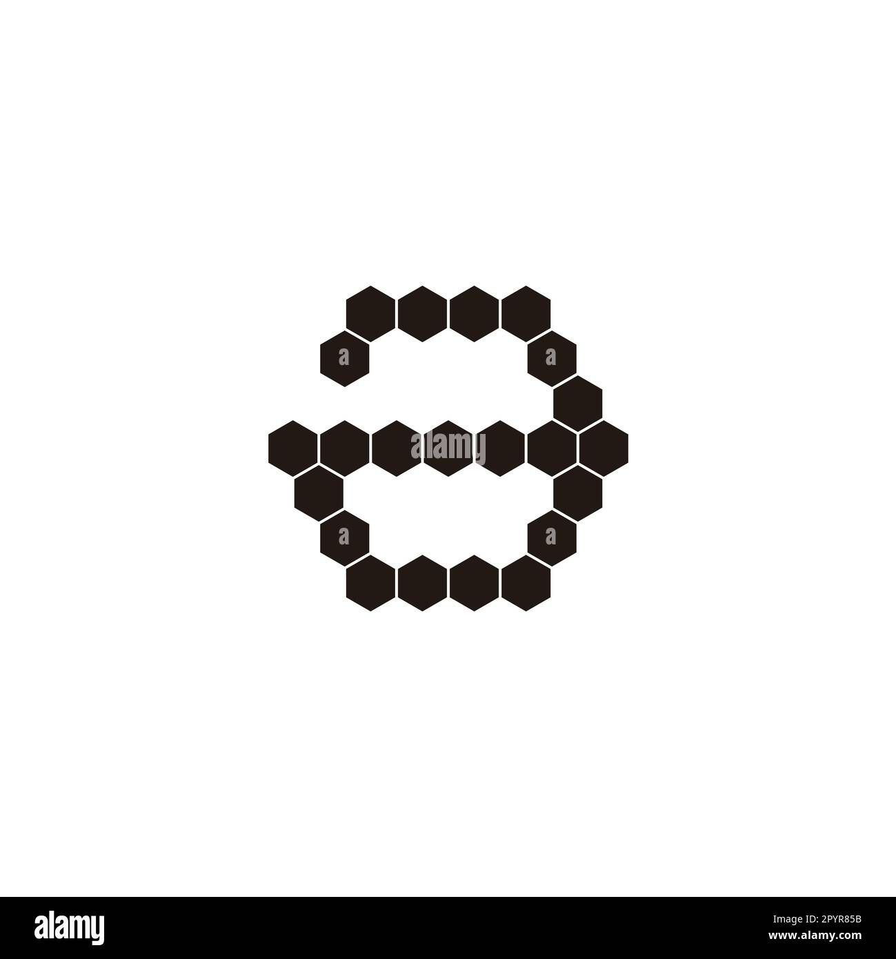 Hexagon a letter hi-res stock photography and images - Alamy