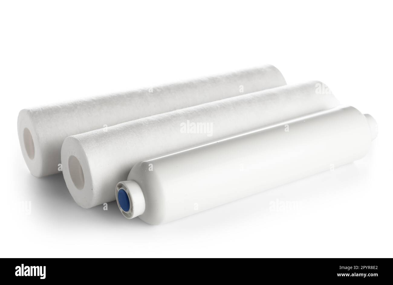 New water filter cartridges isolated on white background Stock Photo ...