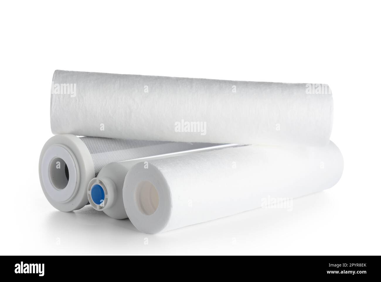 New water filter cartridges isolated on white background Stock Photo ...