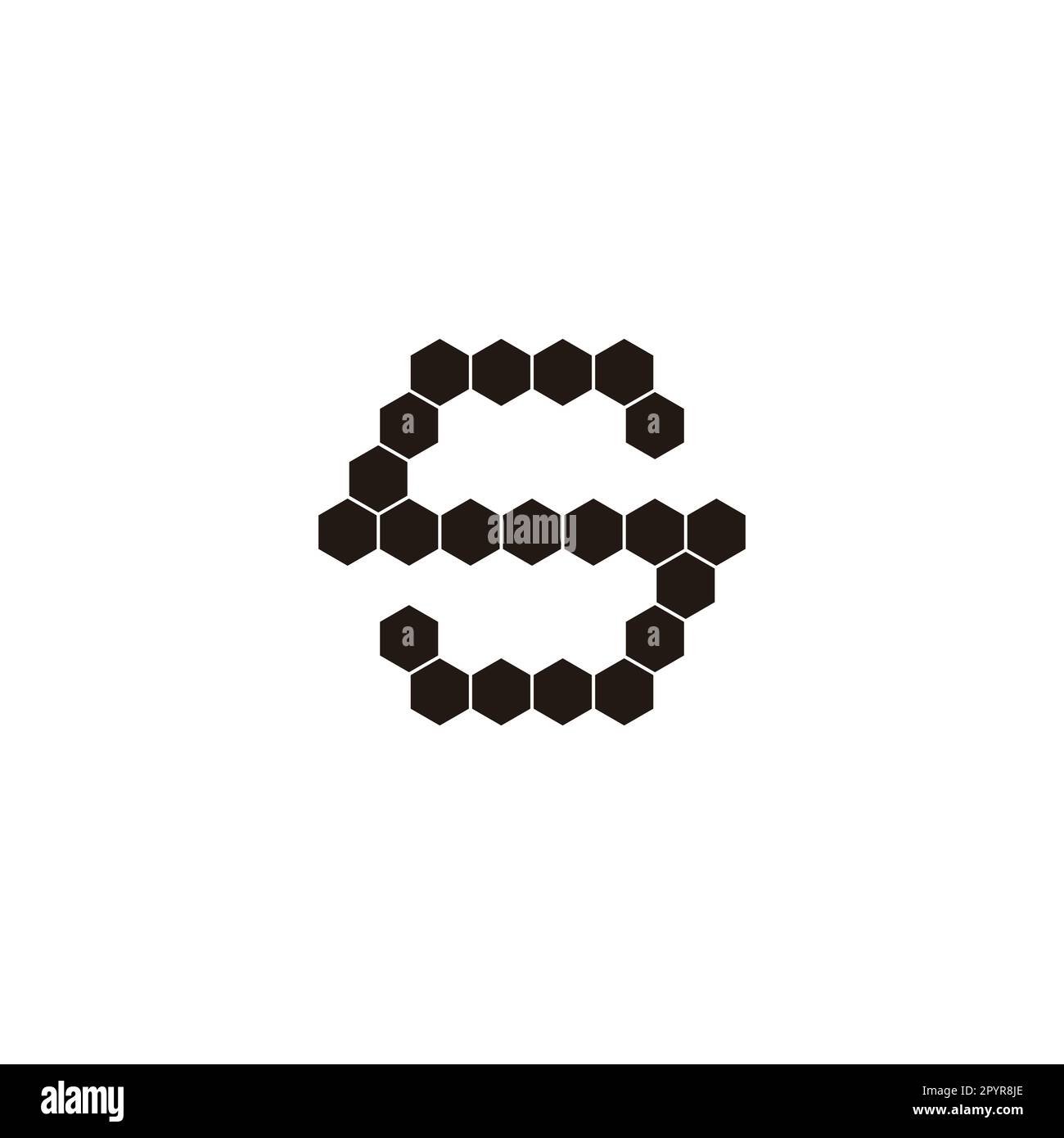 Letter S hexagons, shaped hexagon geometric symbol simple logo vector ...
