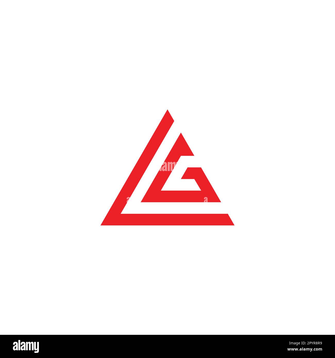 Letter L and G triangle geometric symbol simple logo vector Stock ...
