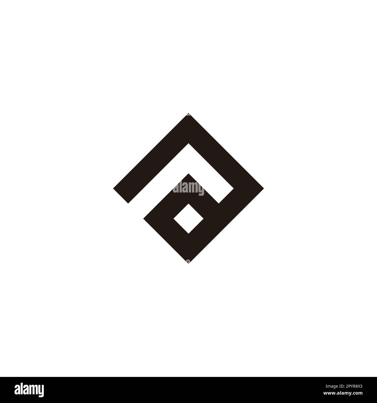 Letter aF Fa a F square geometric symbol simple logo vector Stock ...