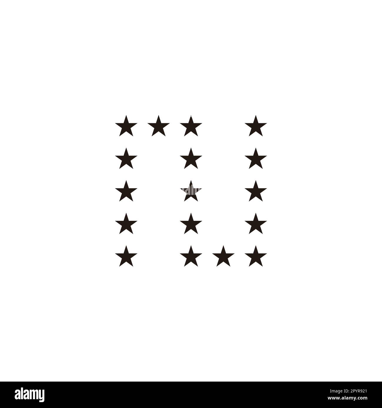 Letter N stars geometric symbol simple logo vector Stock Vector Image ...
