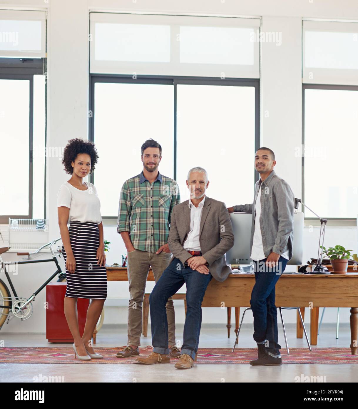 Theyre a close-knit group of colleagues. Full length portrait of a ...