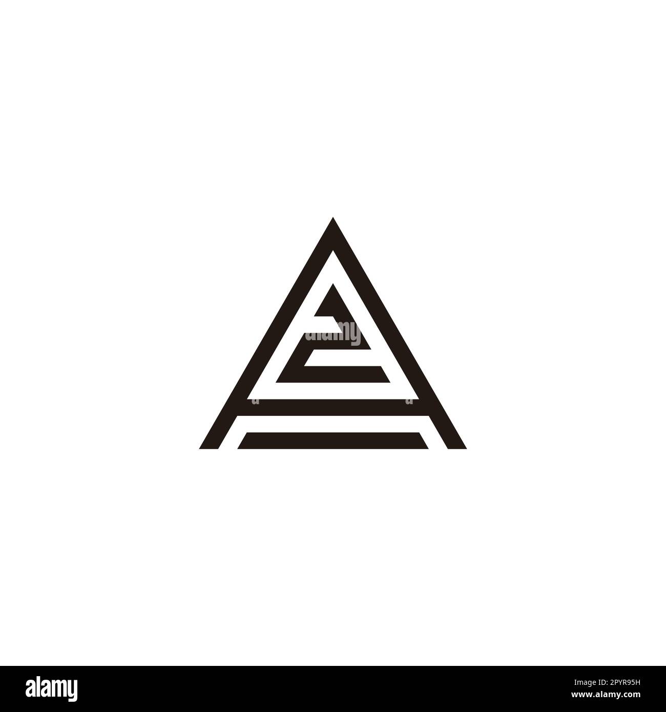 Letter A 2, triangle geometric symbol simple logo vector Stock Vector ...
