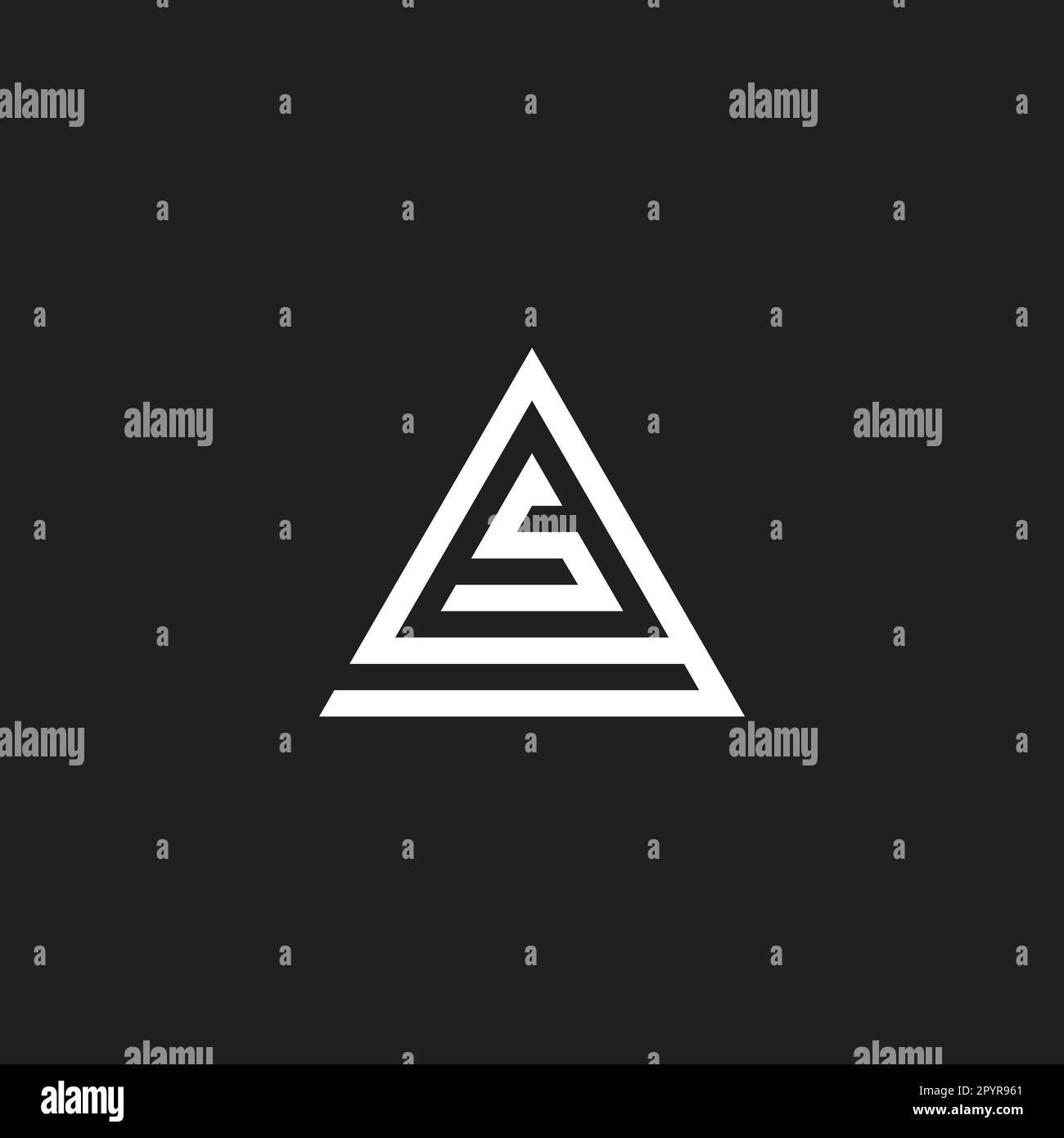 Letter S in g triangle geometric symbol simple logo vector Stock Vector ...