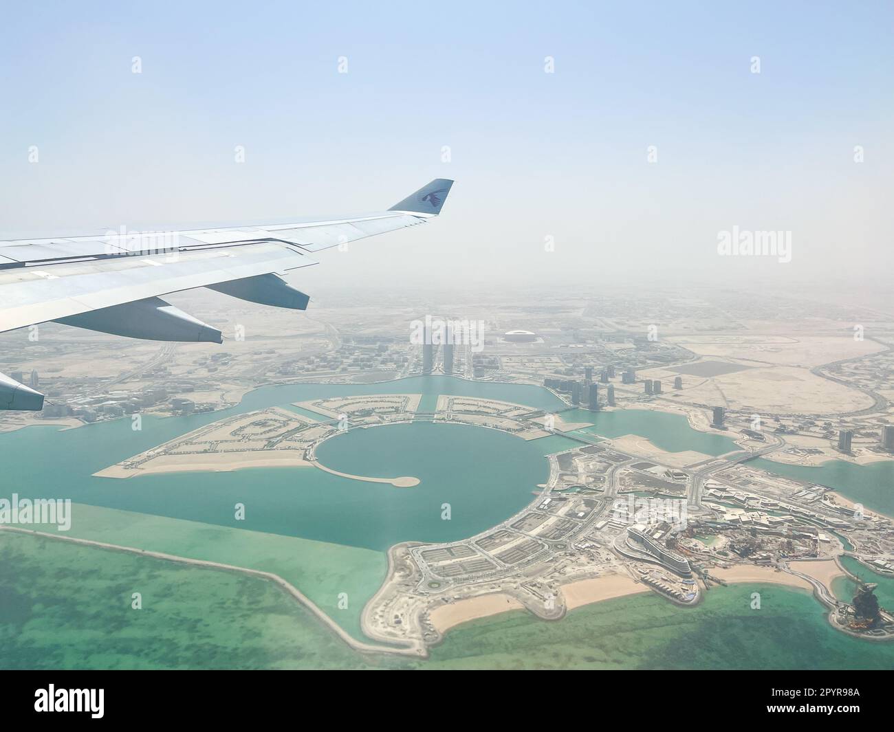 Aerial view of Qatar from the aircraft Stock Photo - Alamy