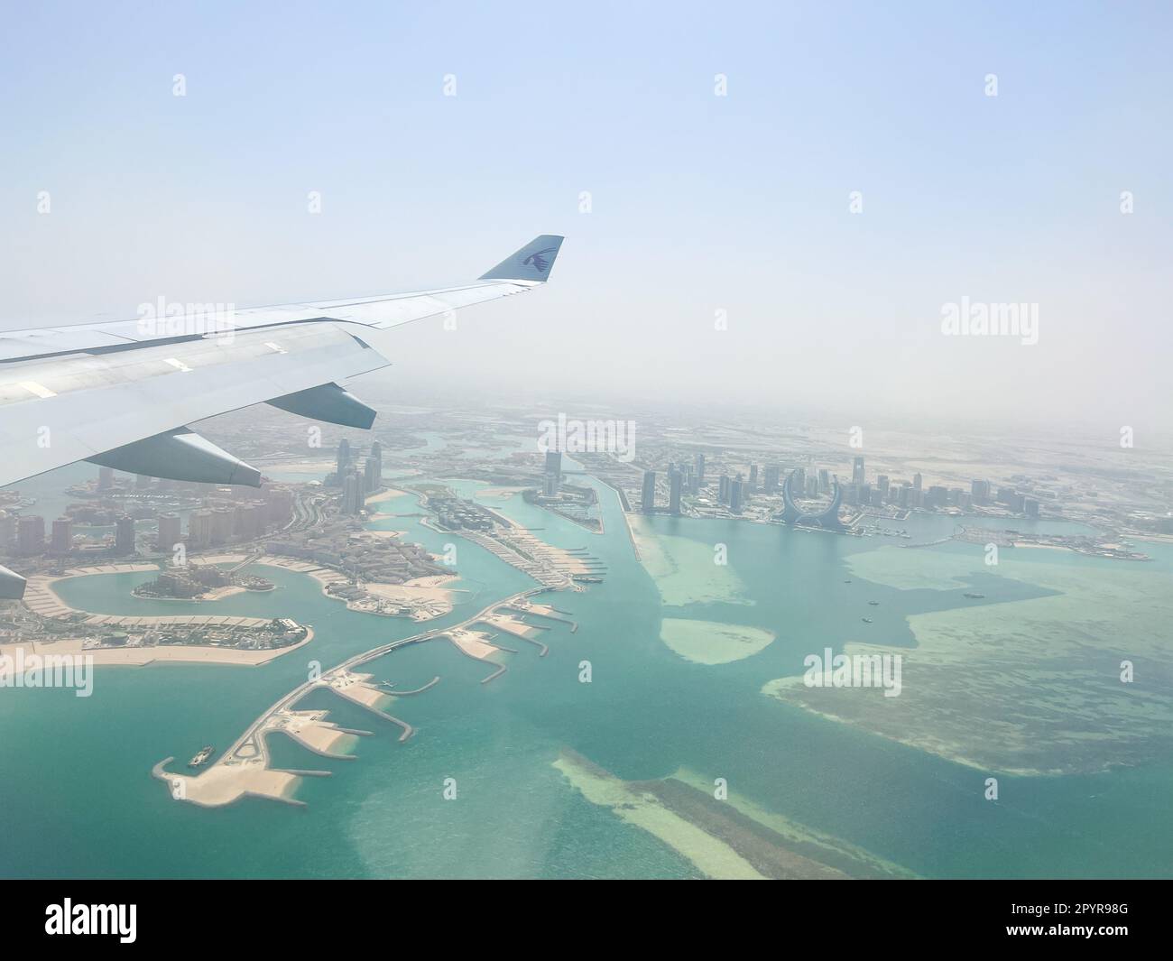 Aerial view of Qatar from the aircraft Stock Photo - Alamy