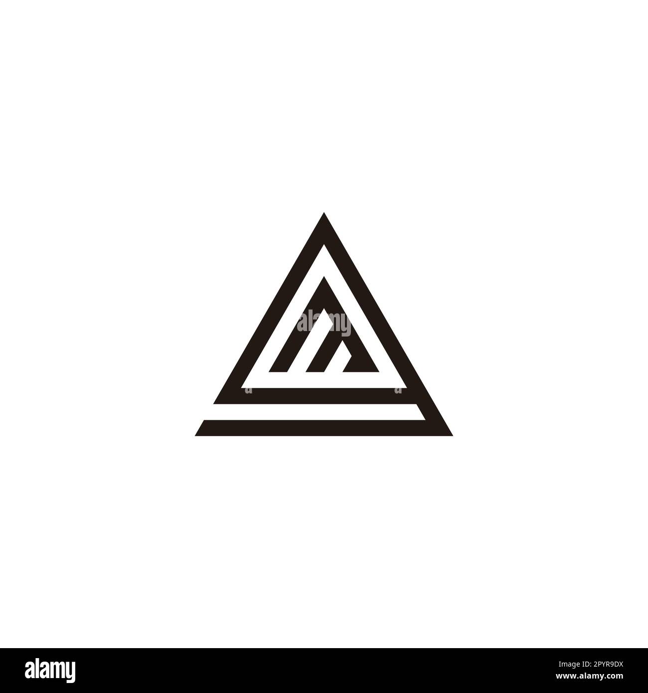 Letter m in g, triangle geometric symbol simple logo vector Stock ...