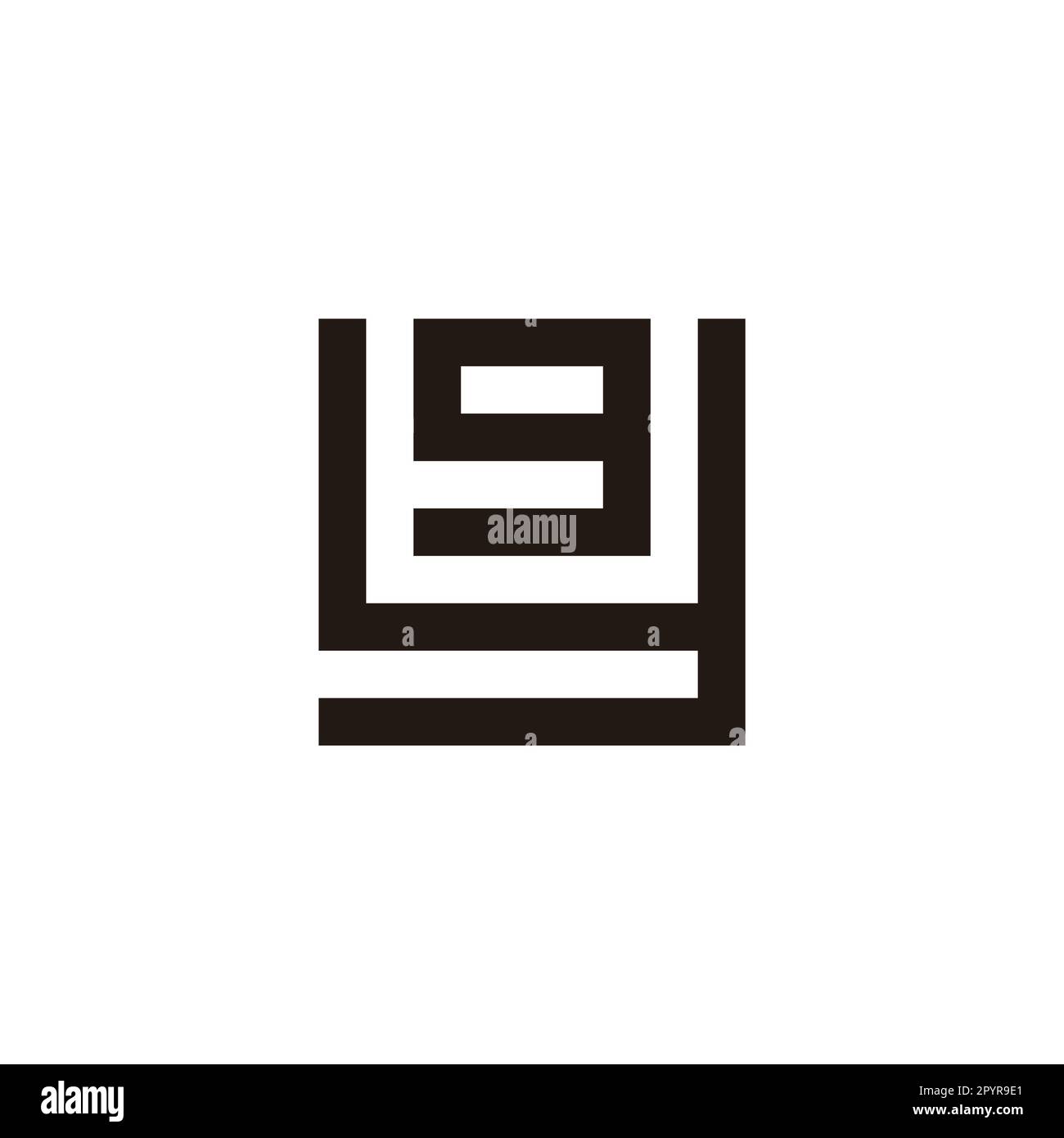 Letter gy yg g y square geometric symbol simple logo vector Stock ...