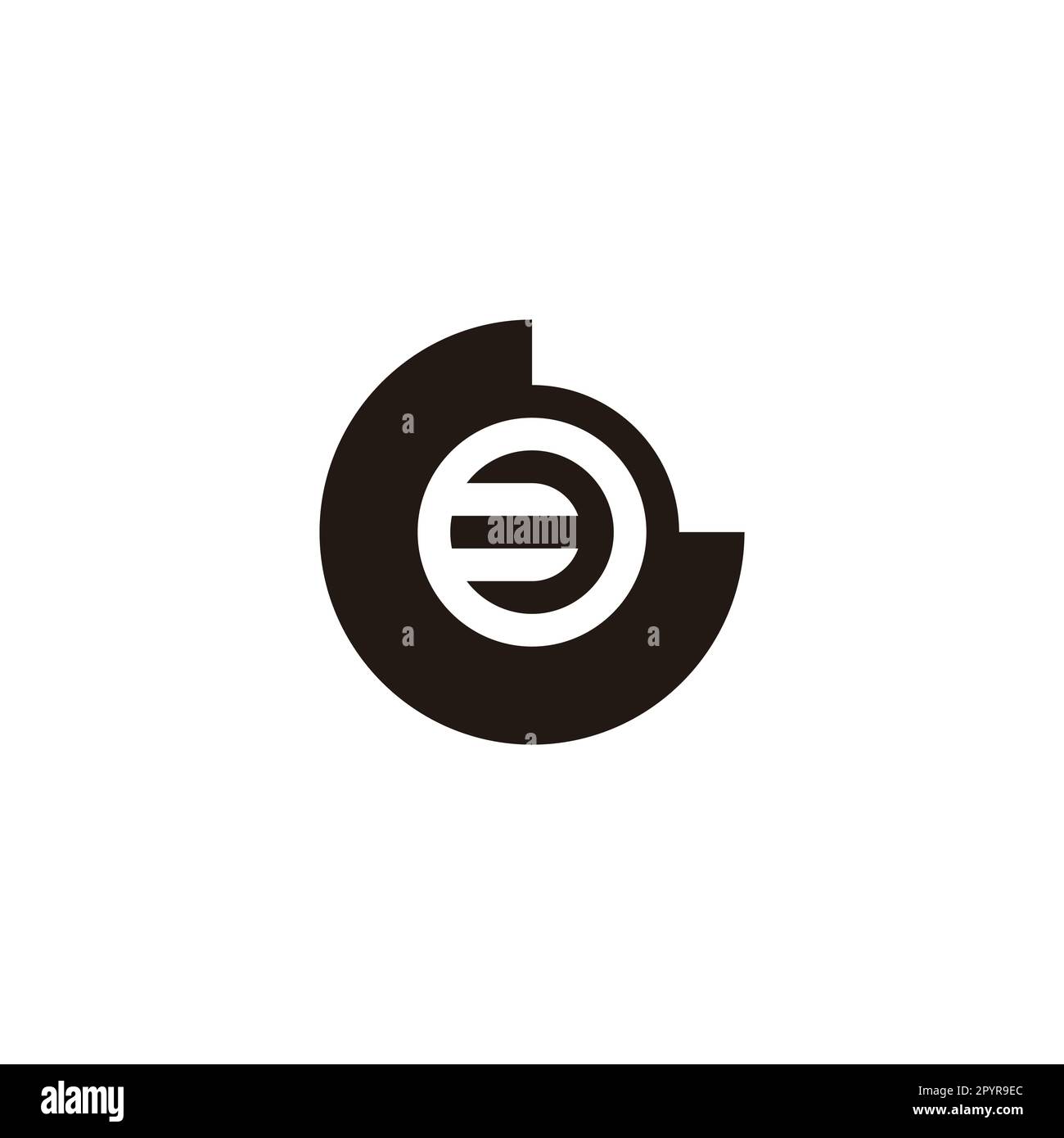 Number 3 in letter G, circle geometric symbol simple logo vector Stock ...