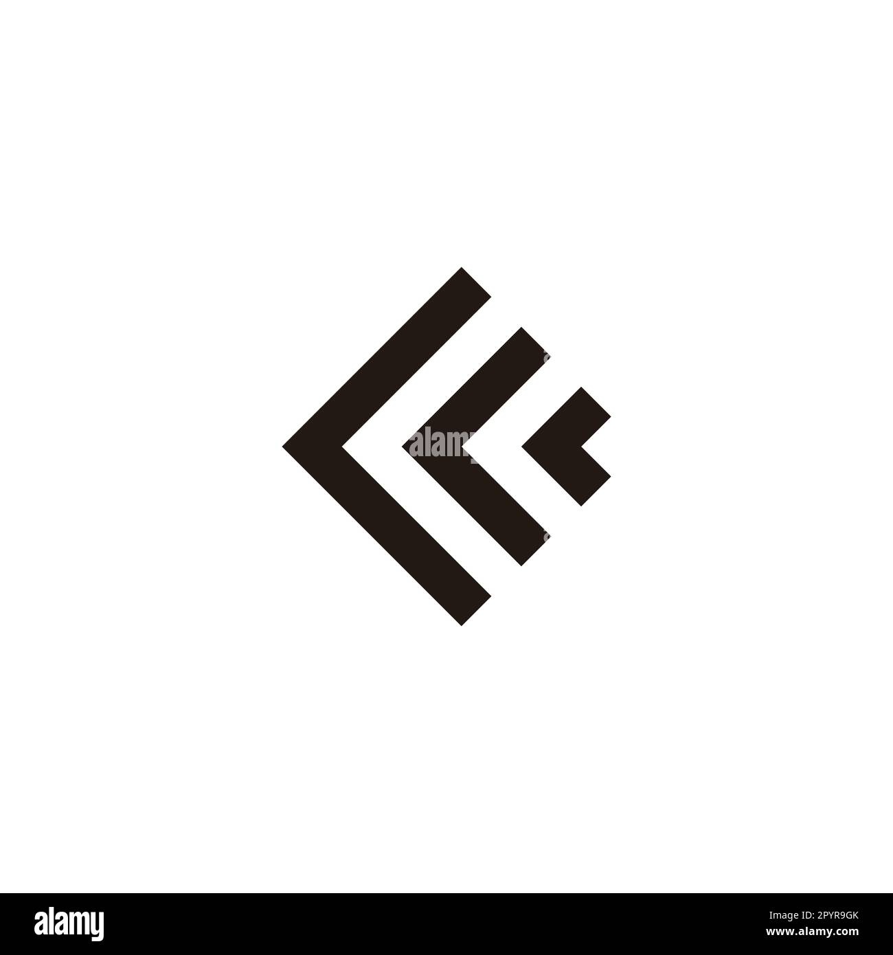 Letter C arrow, square geometric symbol simple logo vector Stock Vector ...