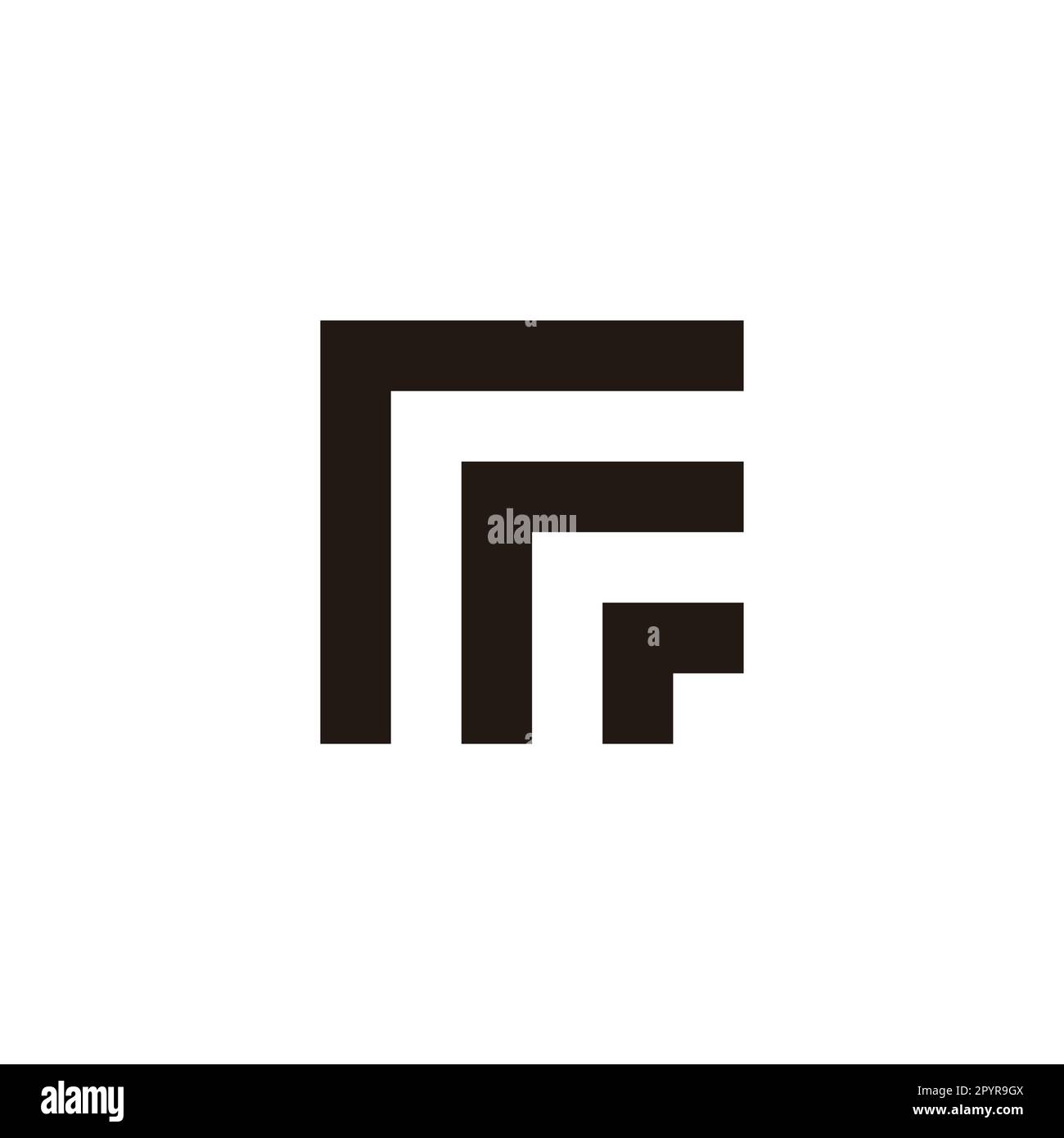 Three letter r square geometric symbol simple logo vector Stock Vector ...