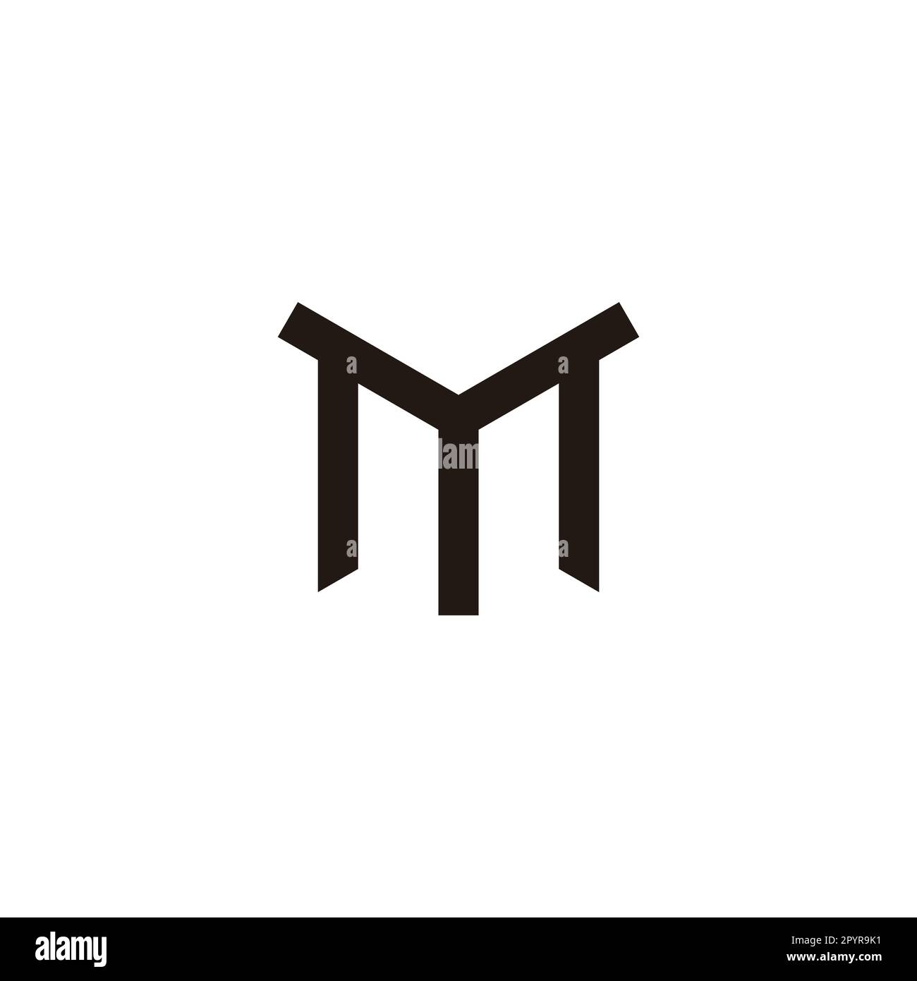 Letter M and Y combination geometric symbol simple logo vector Stock ...