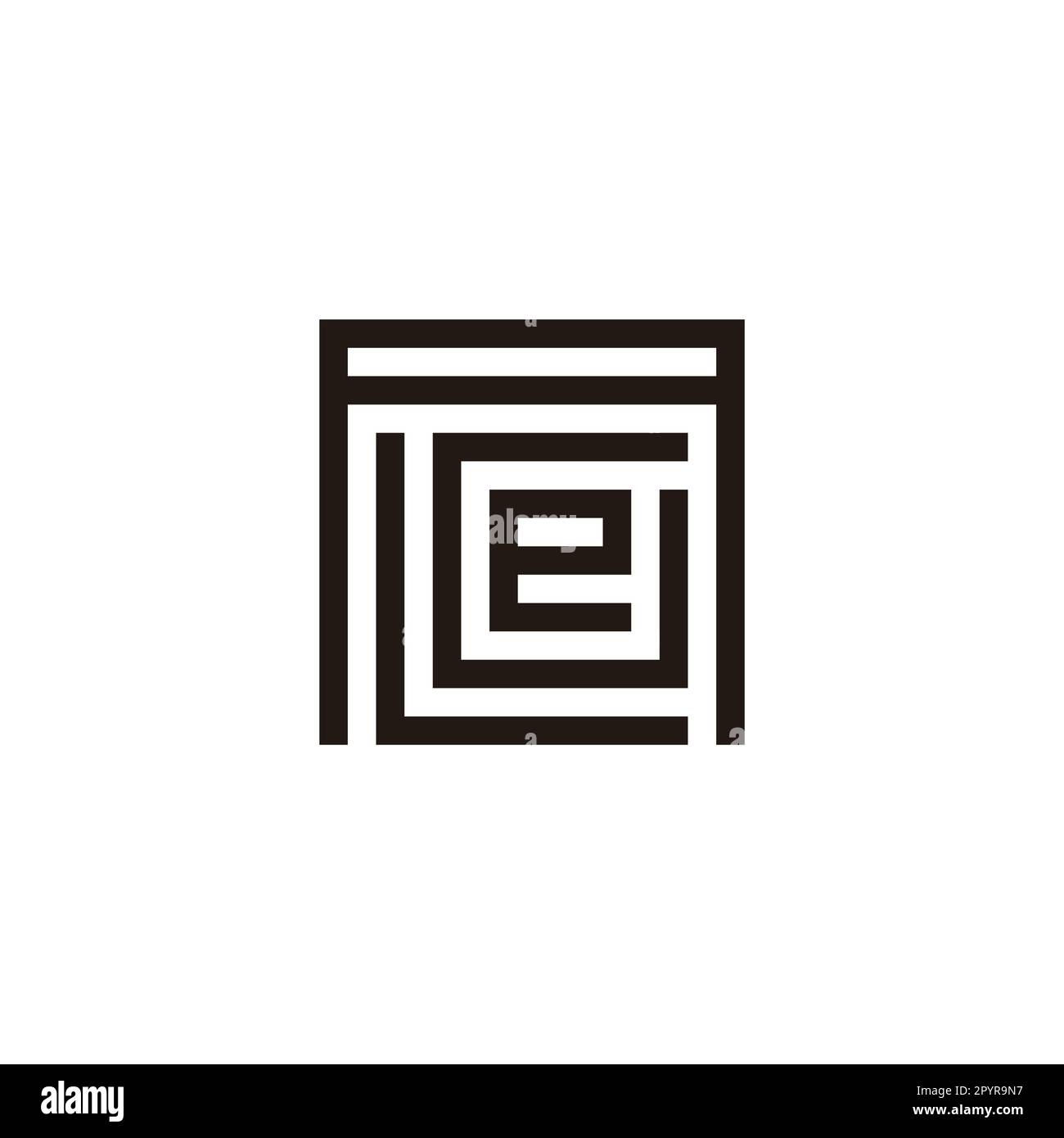 Letter A, L, G and e square geometric symbol simple logo vector Stock ...