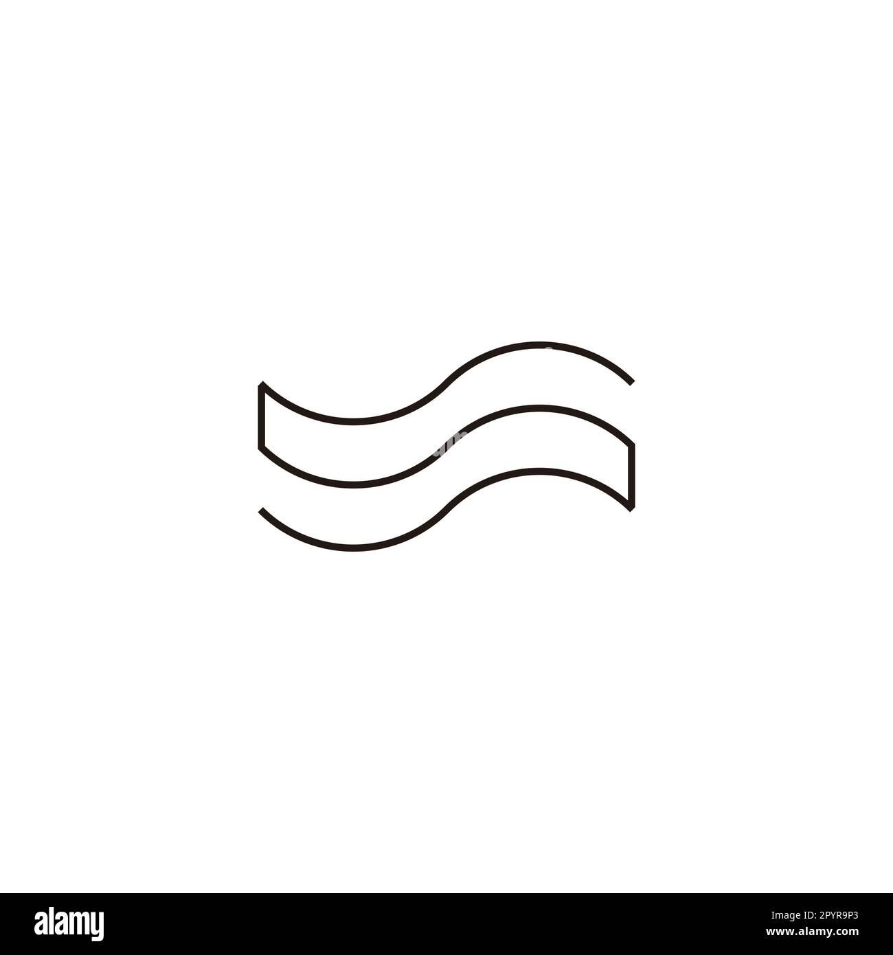 Letter S flag, line geometric symbol simple logo vector Stock Vector ...
