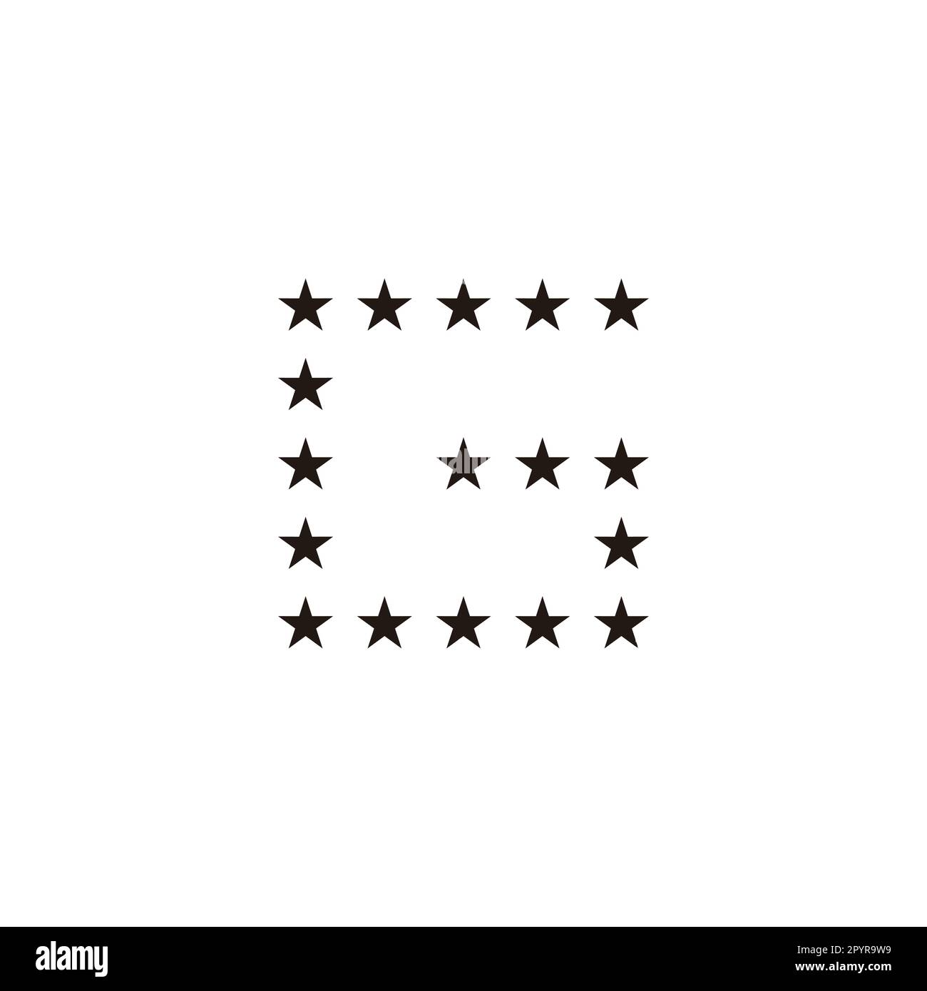 Letter G stars, square geometric symbol simple logo vector Stock Vector ...