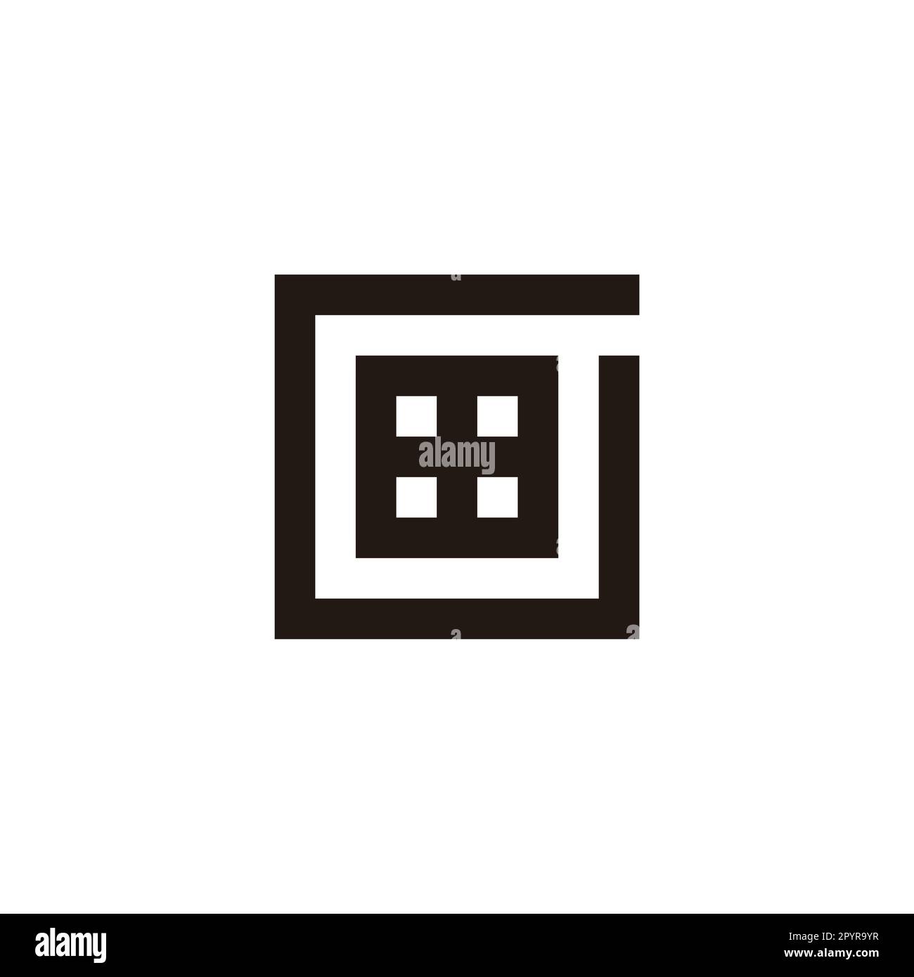 Letter G Window Geometric Symbol Simple Logo Vector Stock Vector Image And Art Alamy