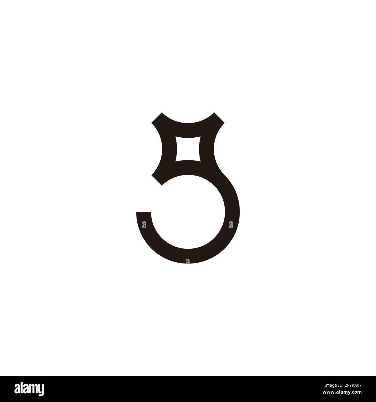 Number 9 unique geometric symbol simple logo vector Stock Vector Image ...