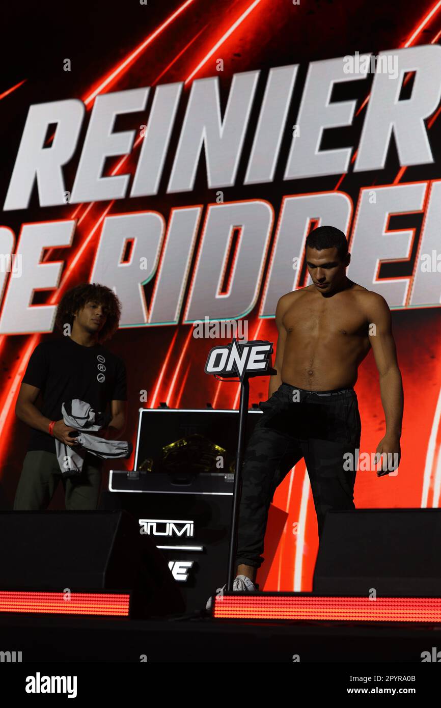 DENVER, COLORADO - MAY 4: Tye Ruotolo weighs in at the ONE Championship ...
