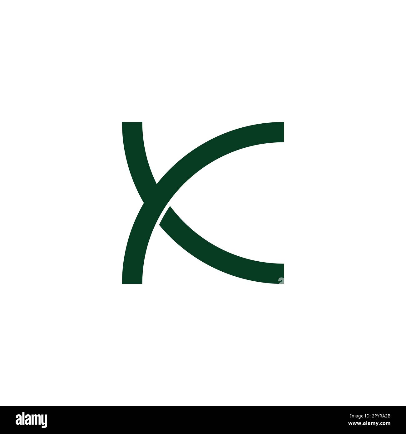 Letter yk curve geometric symbol simple logo vector Stock Vector Image ...