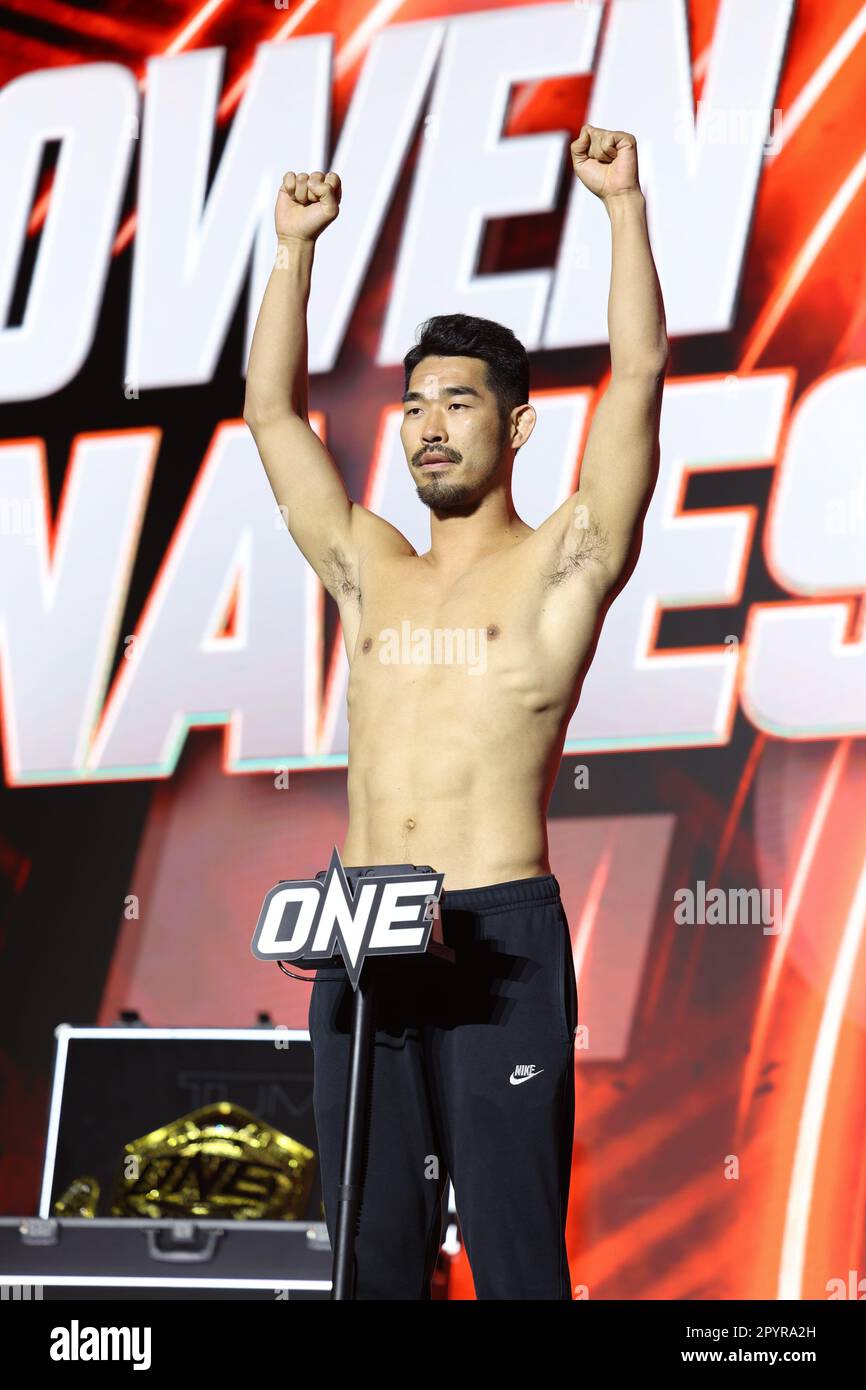 DENVER, COLORADO - MAY 4: Ok Rae Yoon weighs in at the ONE Championship ...