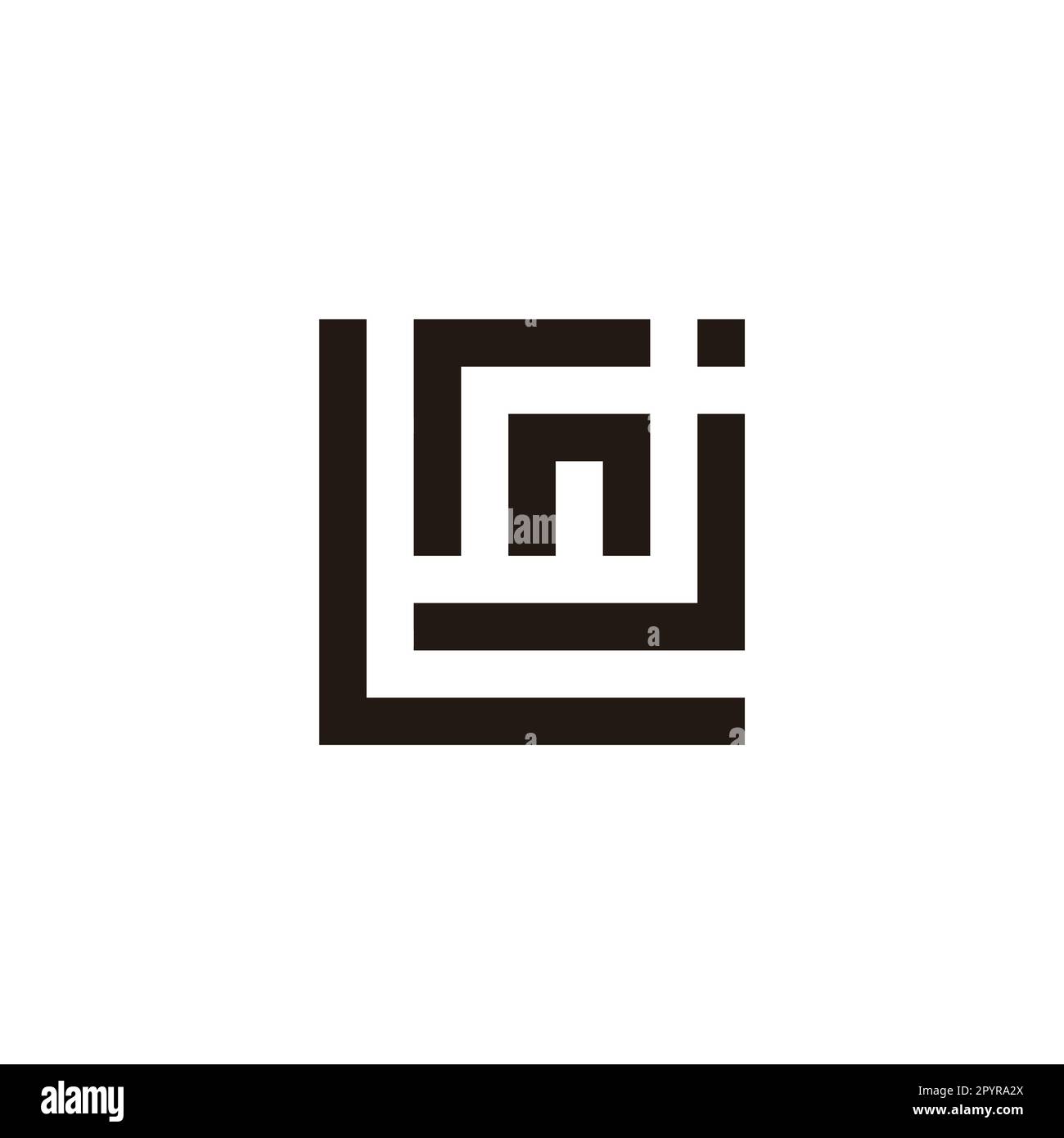 Letter L, j, r and n square geometric symbol simple logo vector Stock Vector Image & Art - Alamy