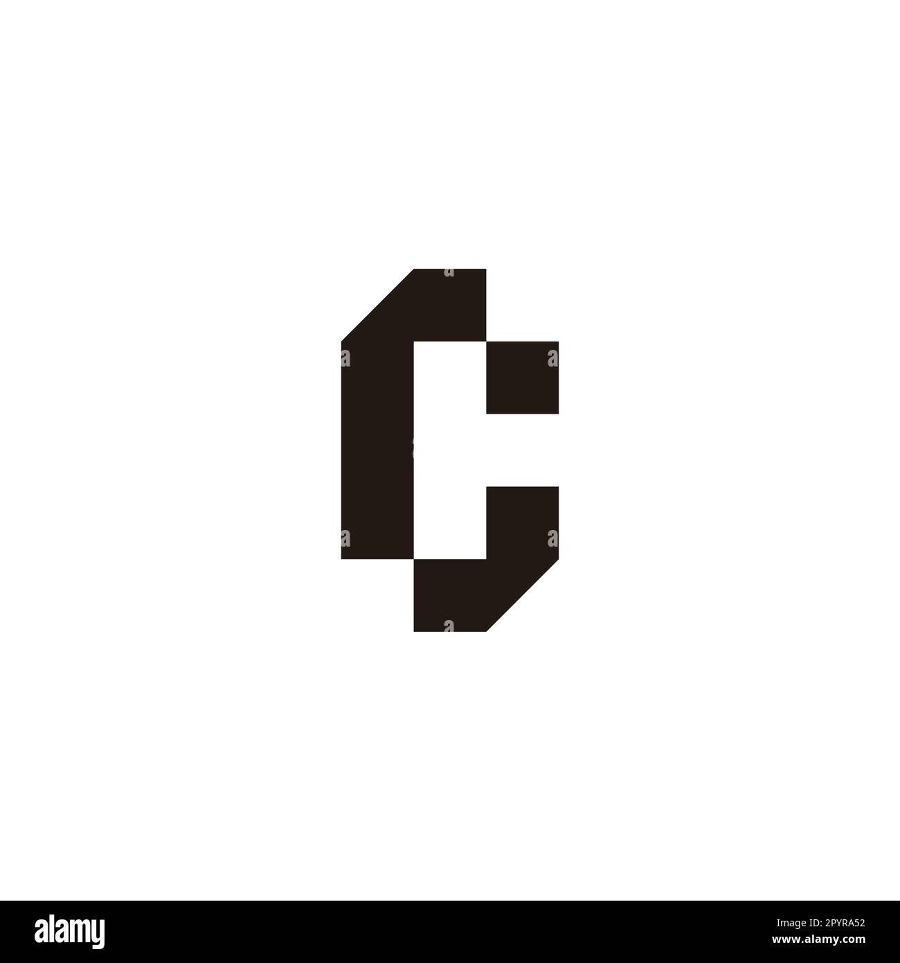 Letter r and j, letter c square geometric symbol simple logo vector Stock Vector Image & Art - Alamy